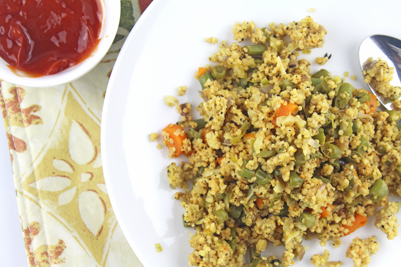 Foxtail Millet (Navane/Korralu/Thennai) Fried 'Rice' - wholegreens